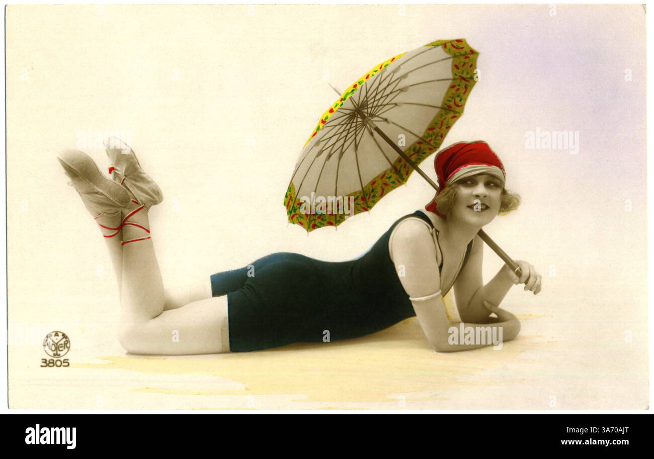 Retro red bathing suit Cut Out Stock Images & Pictures - Alamy