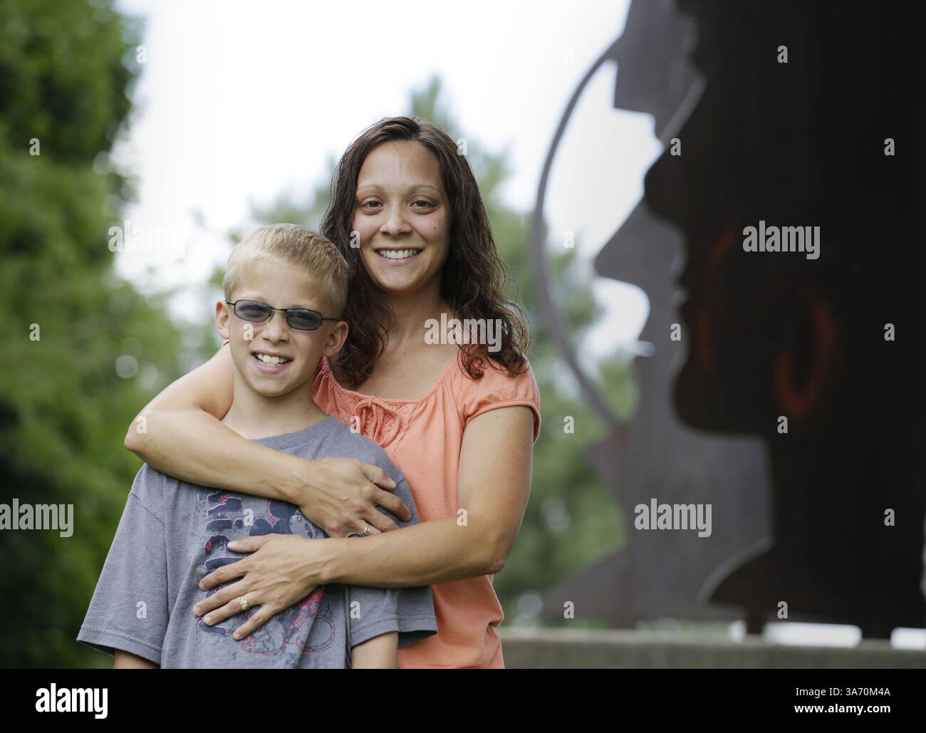 June 30, 2014 - Antioch, IL, USA - 10 year-old Reino Hill and his mom ...