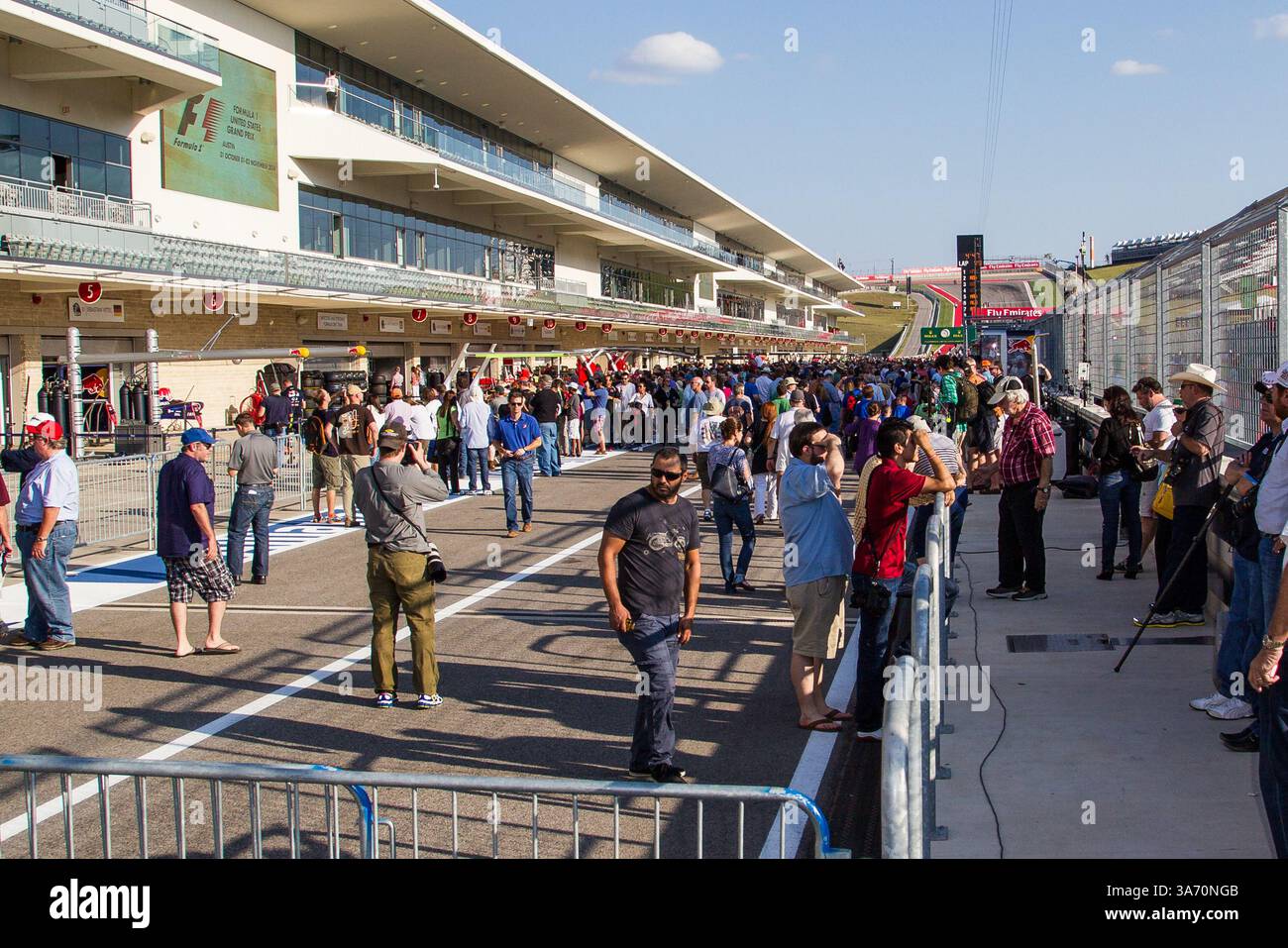Oct. 30, 2014 - Austin, Texas, U.S - Fans get to walk the track and ...