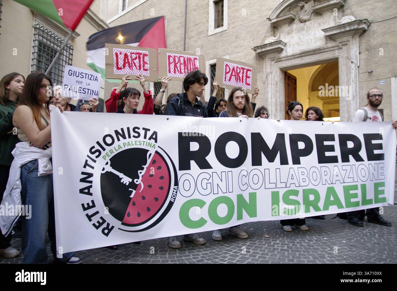 Rome, Italy. 25th Mar, 2025. Protest against Israelian human rights ...