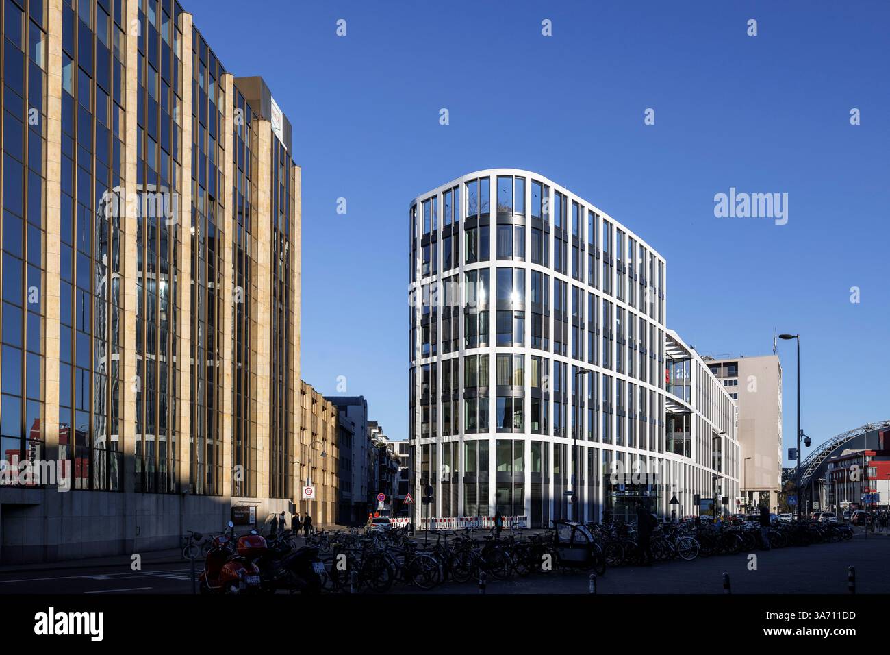 on the left a former high bunker at Breslauer Platz, architect Wilhelm ...