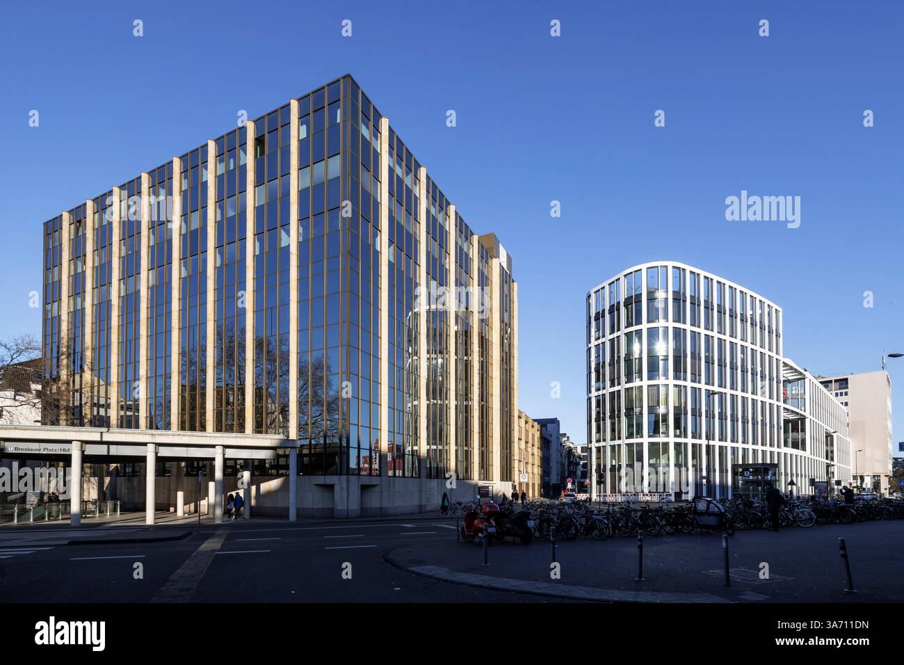 a former high bunker at Breslauer Platz, architect Wilhelm Riphahn, the ...