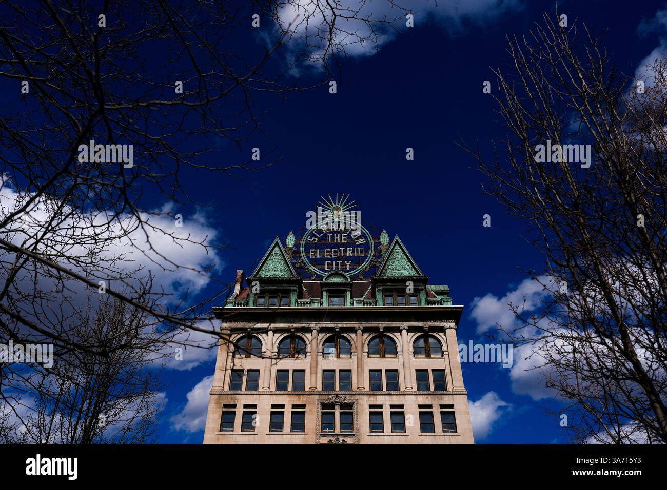 The Electric City Sign is seen in Scranton, Pa., Tuesday, March 25 ...