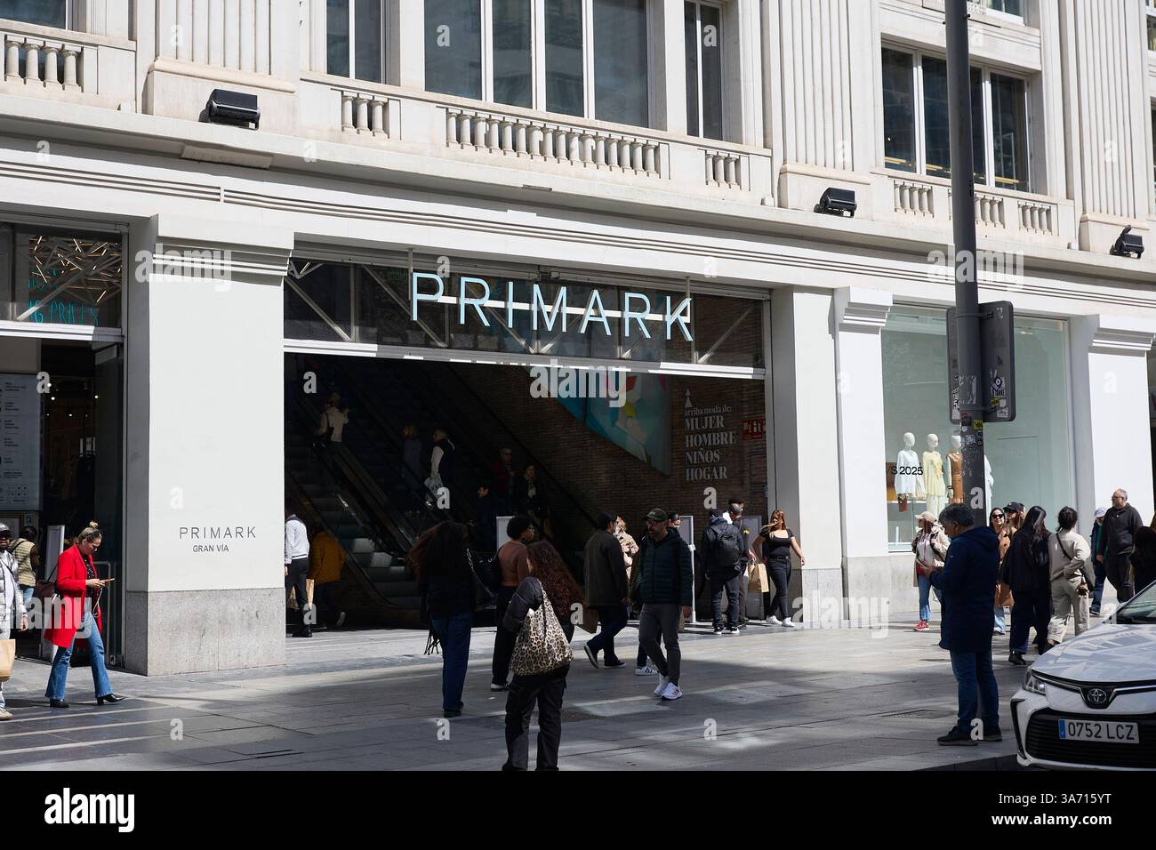 Facade of a Primark store, on March 26, 2025, in Madrid (Spain). The ...