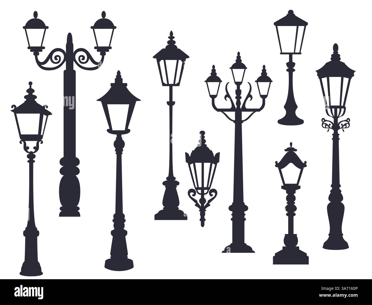 Vintage black gothic street Cut Out Stock Images & Pictures - Alamy