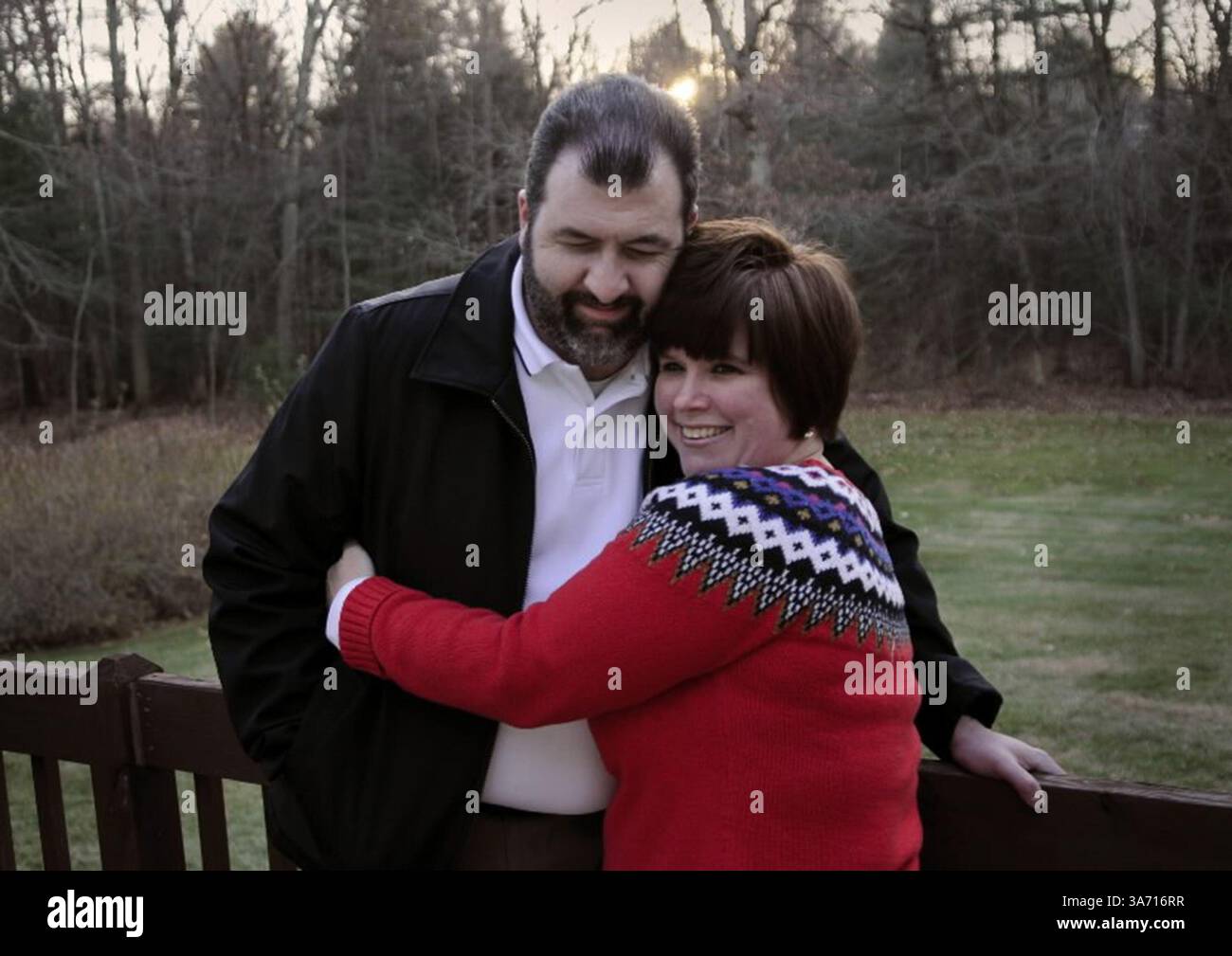Nov. 20, 2014 - Enfield, CT, USA - Brian and Allyson Duffin hug on the ...