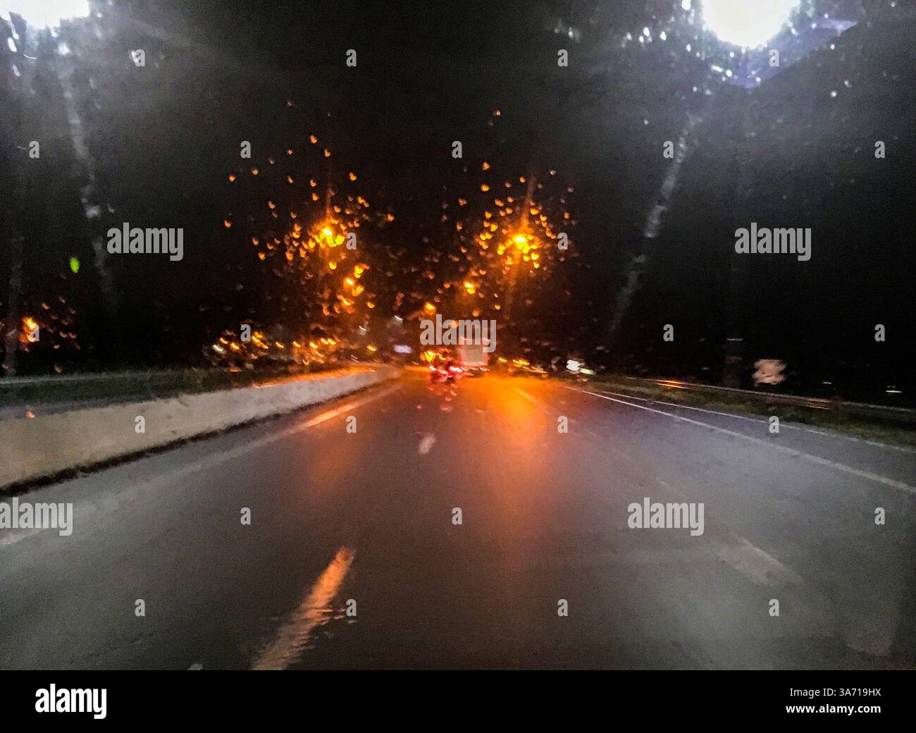 Highway during a rainy night A Nightly Highway during Rain. Noord ...