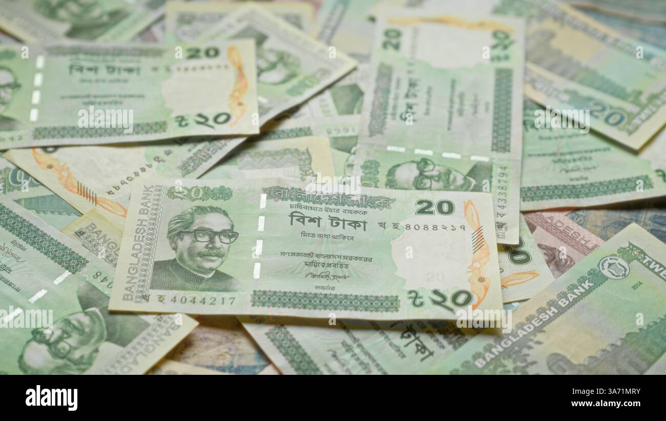 Bangladesh banknotes featuring various denominations and designs ...