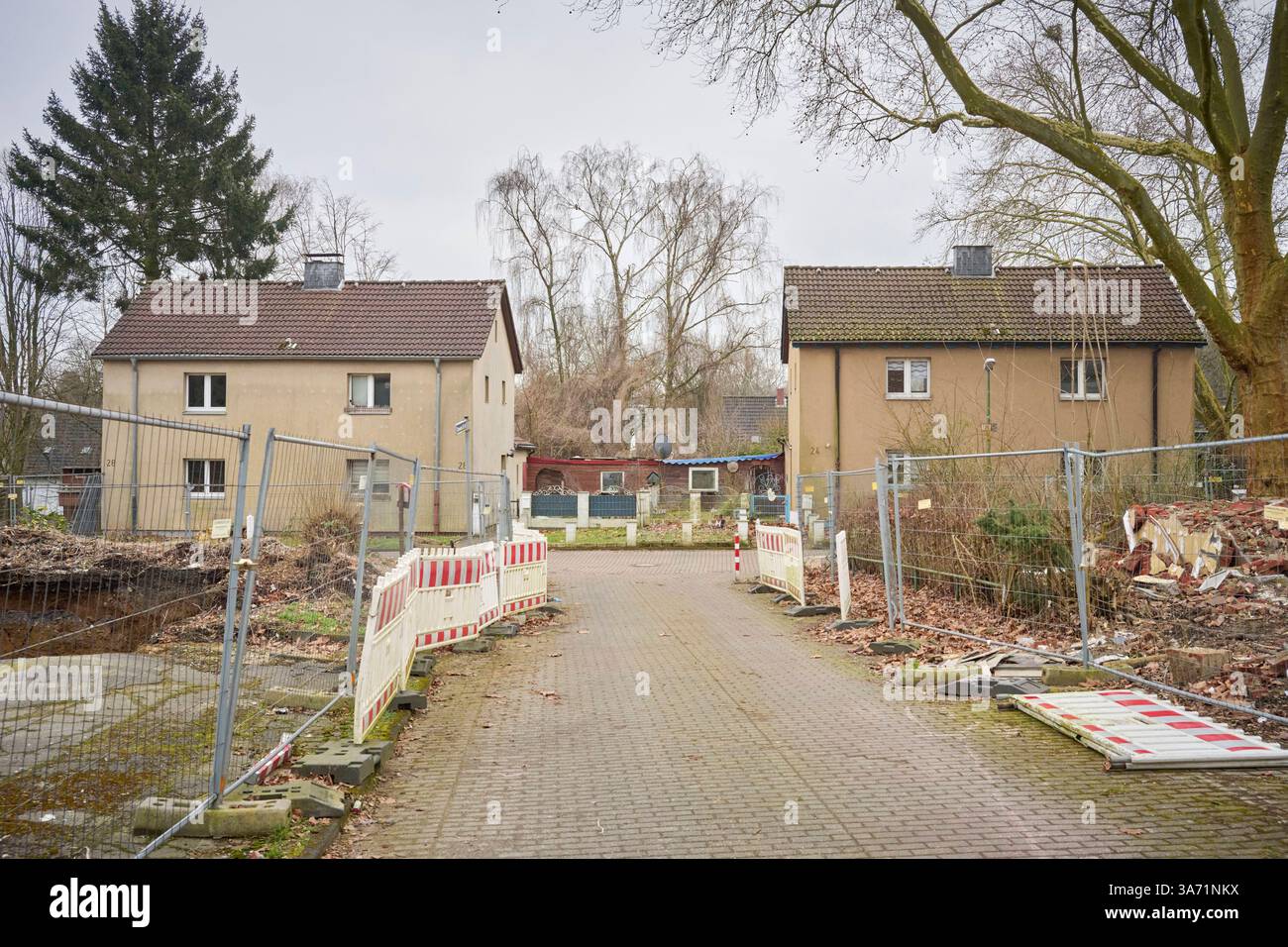 Abriss einer ehemaligen Obdachlosen Siedlung Eine ehemalige Obdachlosen ...