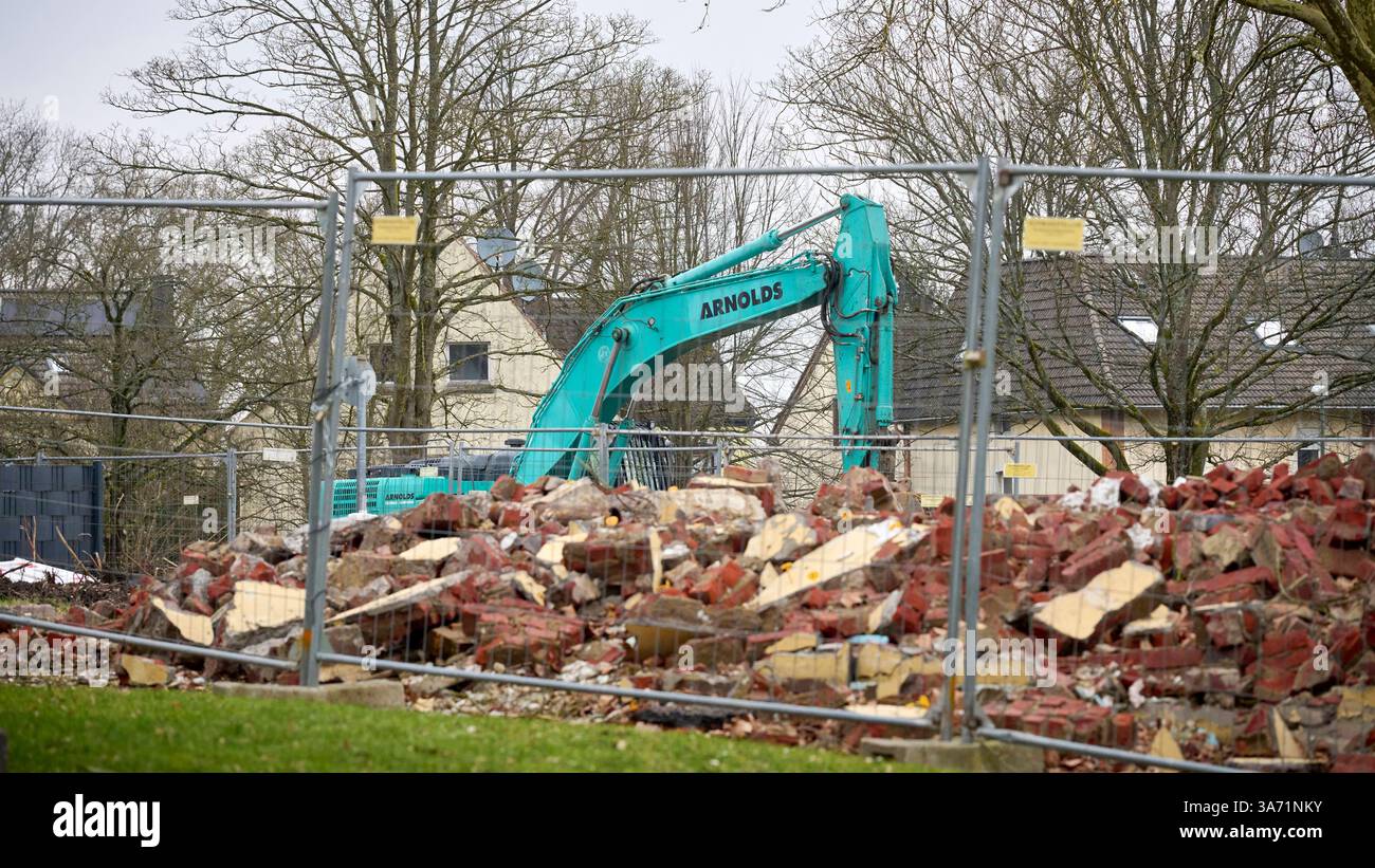 Abriss einer ehemaligen Obdachlosen Siedlung Eine ehemalige Obdachlosen ...