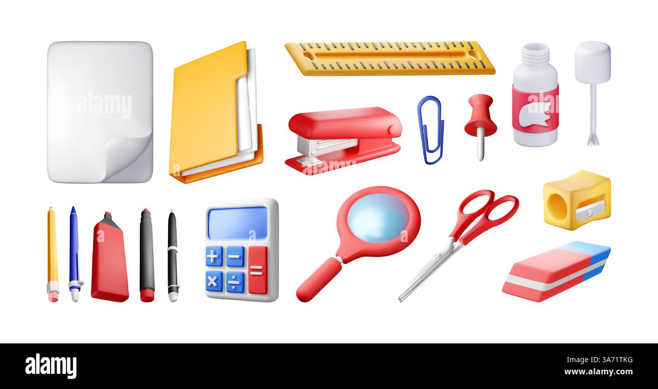 Magnifying glass icons 3d Stock Vector Images - Alamy