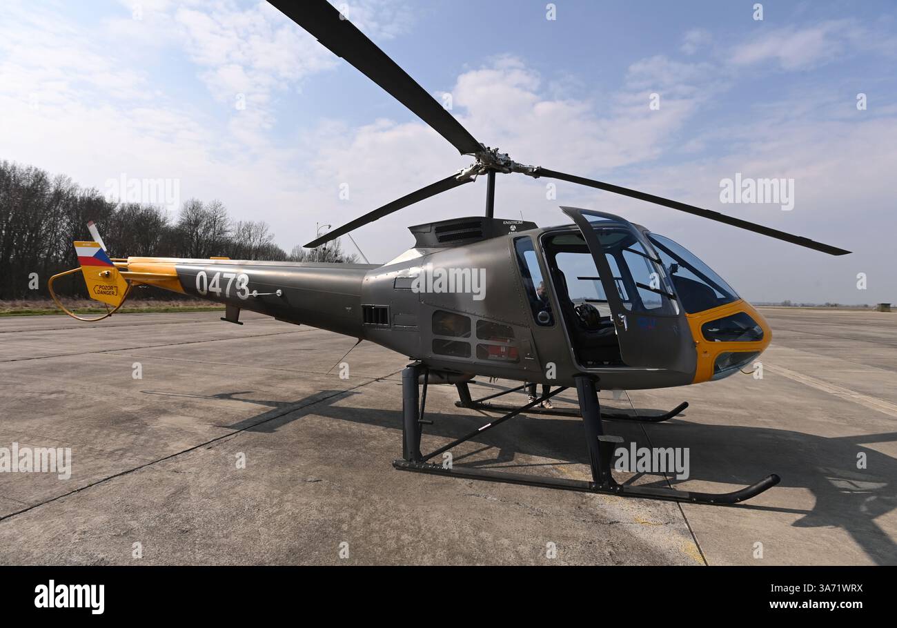 Prerov, Czech Republic. 26th Mar, 2025. An air traffic demonstration of ...