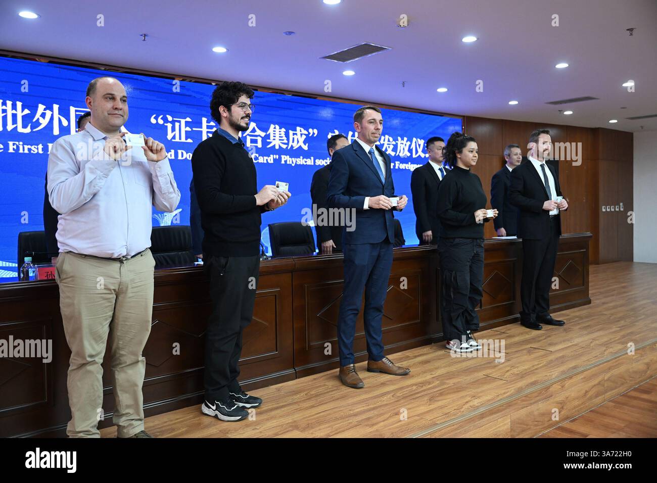 SHENYANG, CHINA - MARCH 26, 2025 - Foreigners who received physical ...
