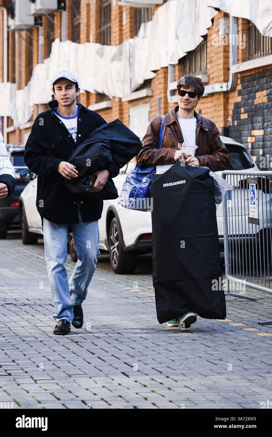 Milan, Italy. 26th Mar, 2025. Milan, Celebrity Sightings - Riccardo ...