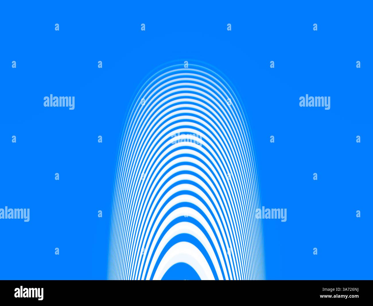 abstract shape in light blue and white lines and baby blue background ...