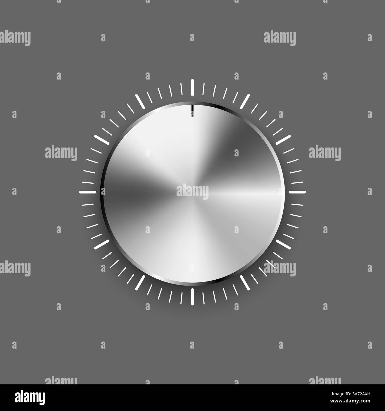 Metallic volume Analog regulator control interface with volume scale ...