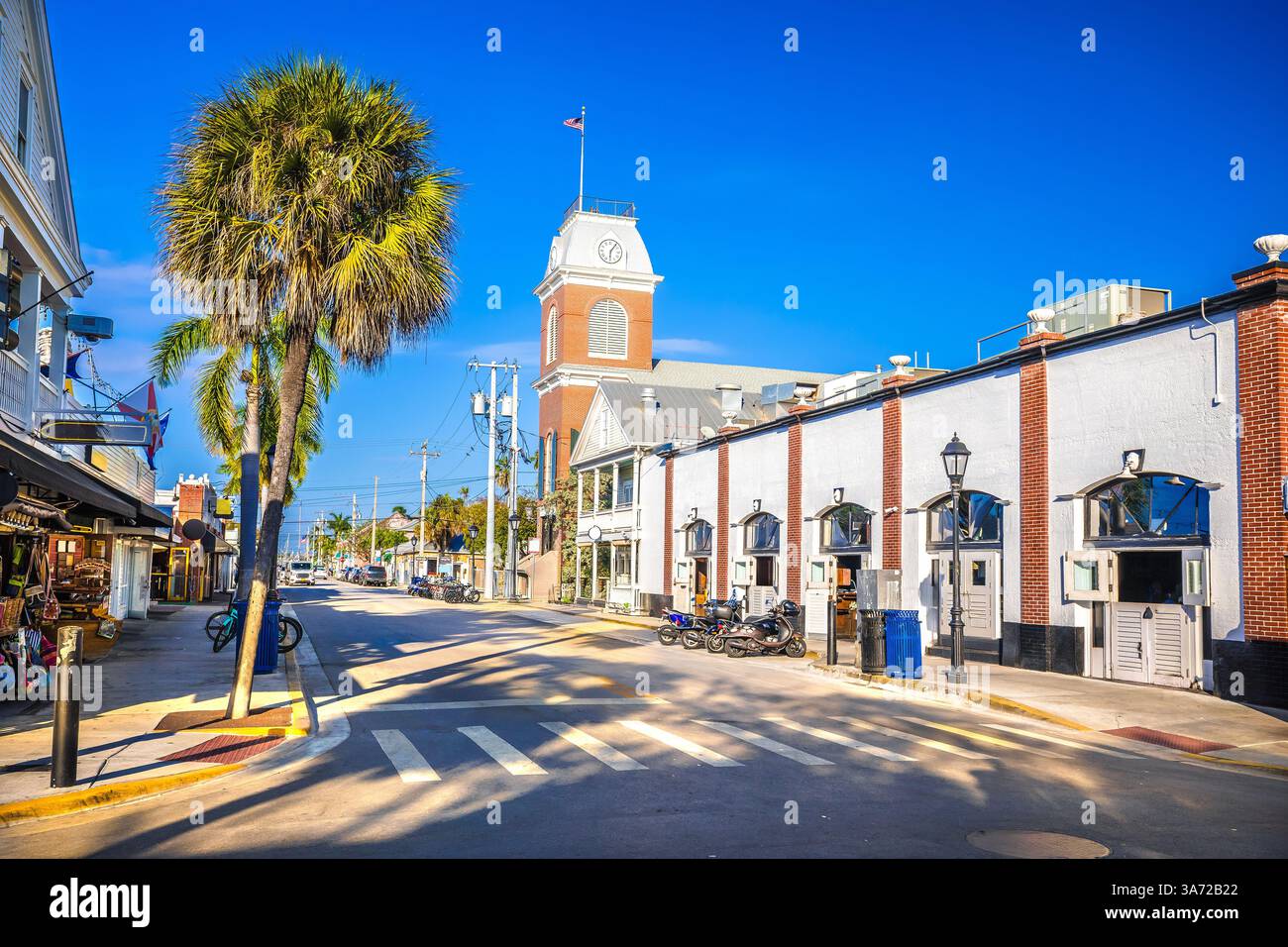 Key West, Florida. Colorful houses of famous Duval street in Key west ...