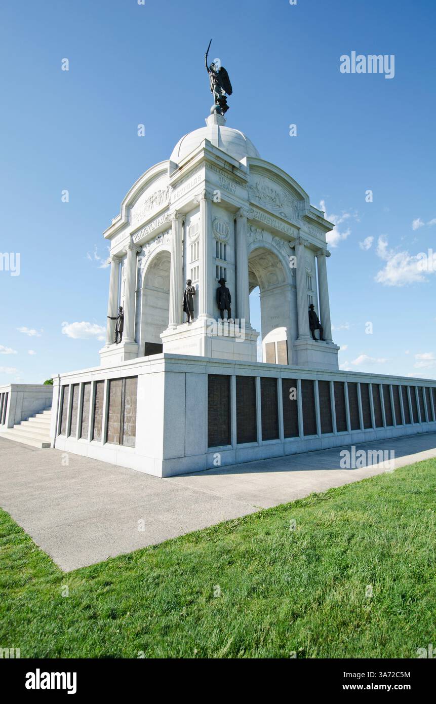 Pennsylvania State Memorial at Gettysburg National Military Park Stock ...