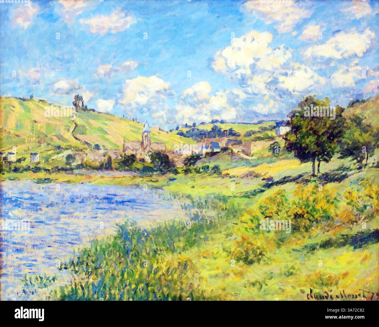 Monet style landscape Stock Vector Images - Alamy