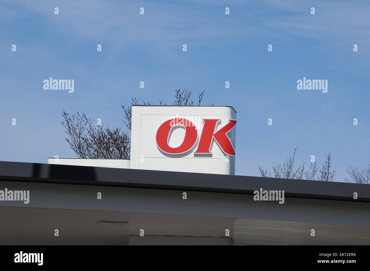 Copenhagen/ DenmarK/26 march 2025 /OK gas station or ok gasoline ...