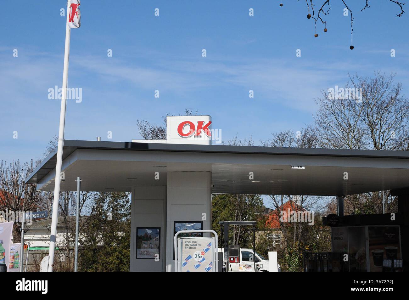 Copenhagen/ DenmarK/26 march 2025 /OK gas station or ok gasoline ...
