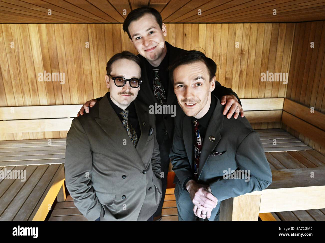 Helsinki, Finland. 26th Mar, 2025. The Finnish group KAJ (Axel Åhman ...