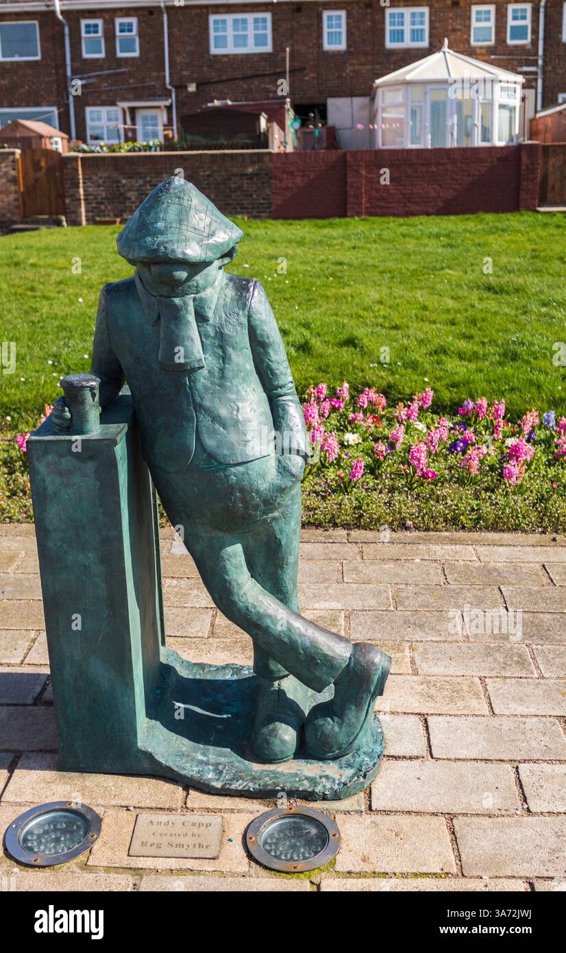 Statue of Andy Capp,a famous cartoon character created by Reg Smythe ...