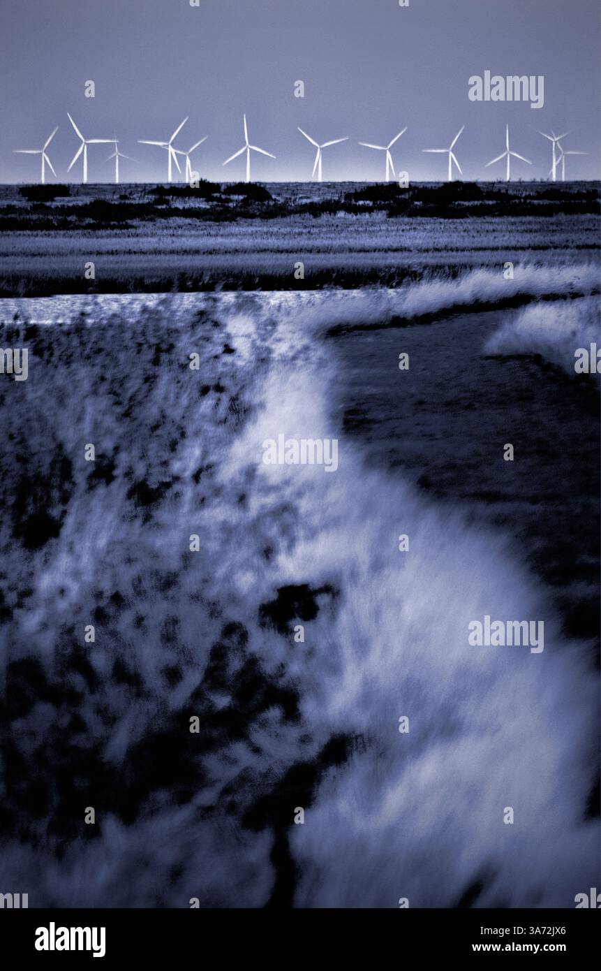 wind farm turbines offshore, north sea, caister, norfolk, england Stock ...