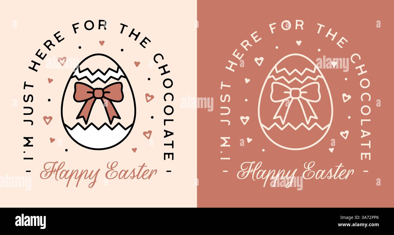 Funny happy Easter I'm just here for the chocolate lovers humor quotes ...