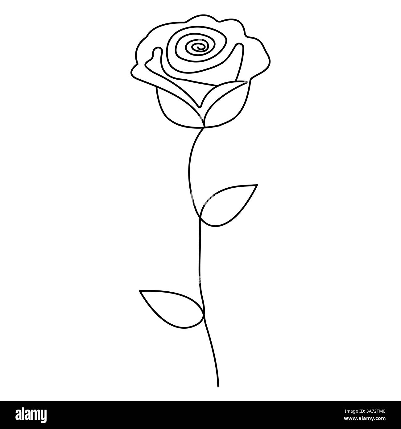 Flower continuous line Stock Vector Images - Alamy