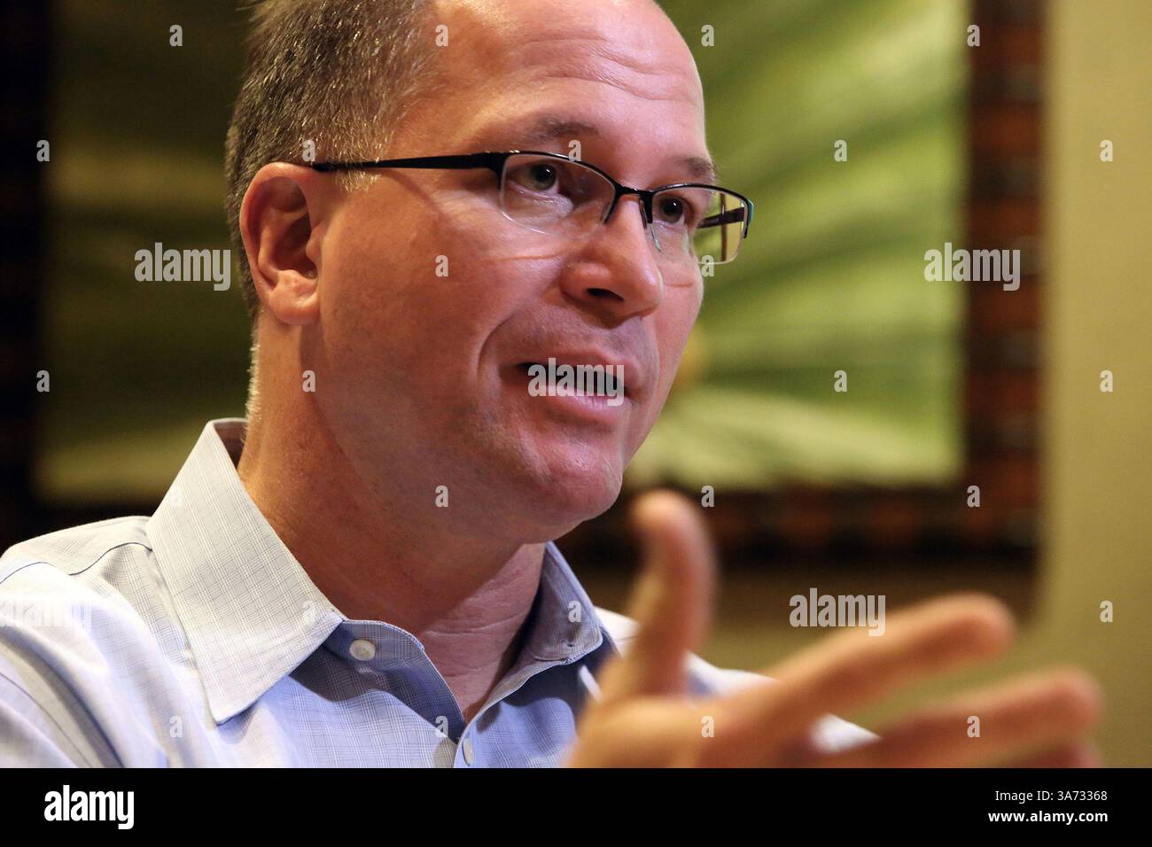 Aug. 20, 2014 - Orlando, FL, USA - SeaWorld CEO Jim Atchison speaks ...