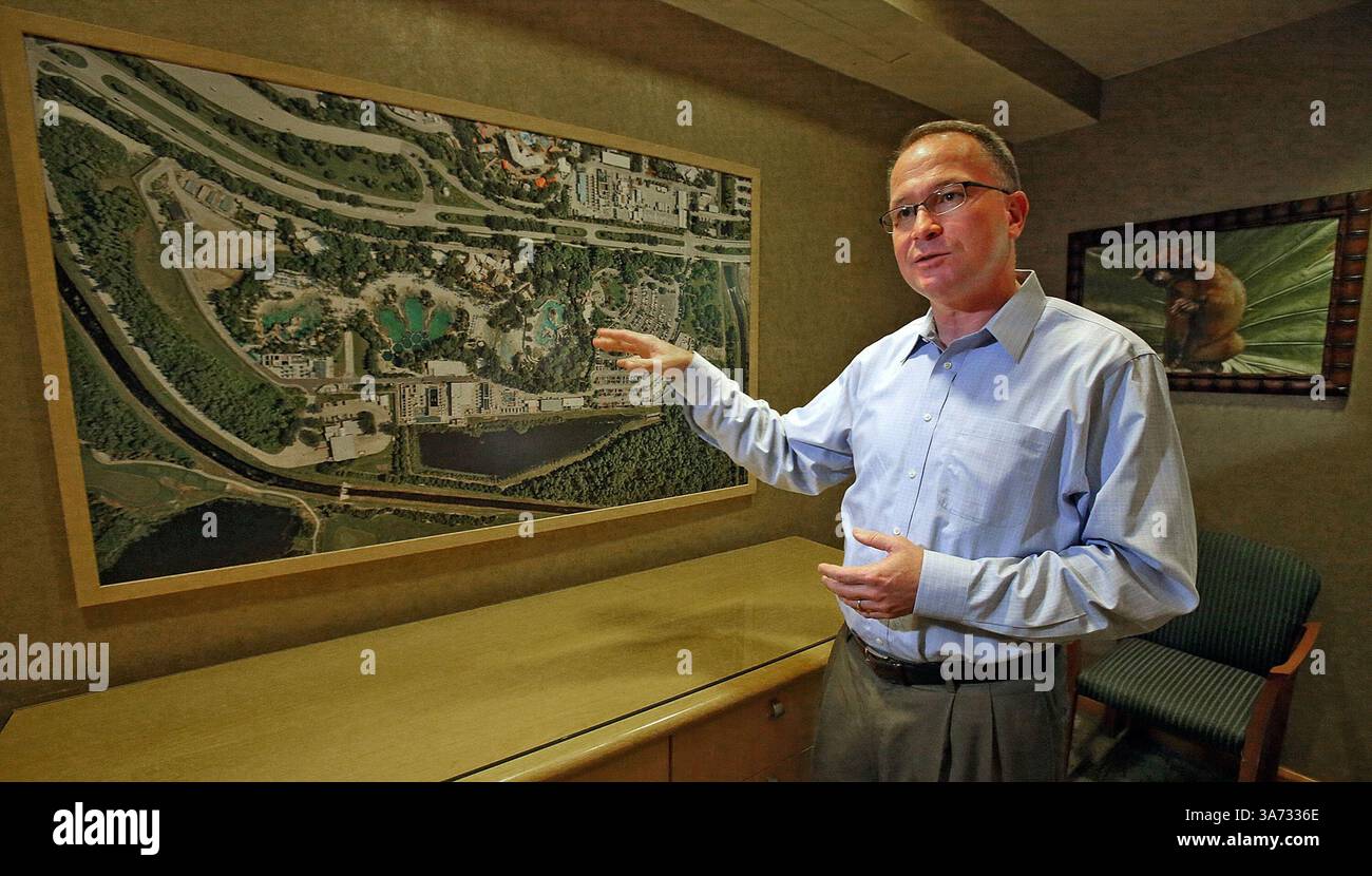 Aug. 20, 2014 - Orlando, FL, USA - SeaWorld CEO Jim Atchison stands ...