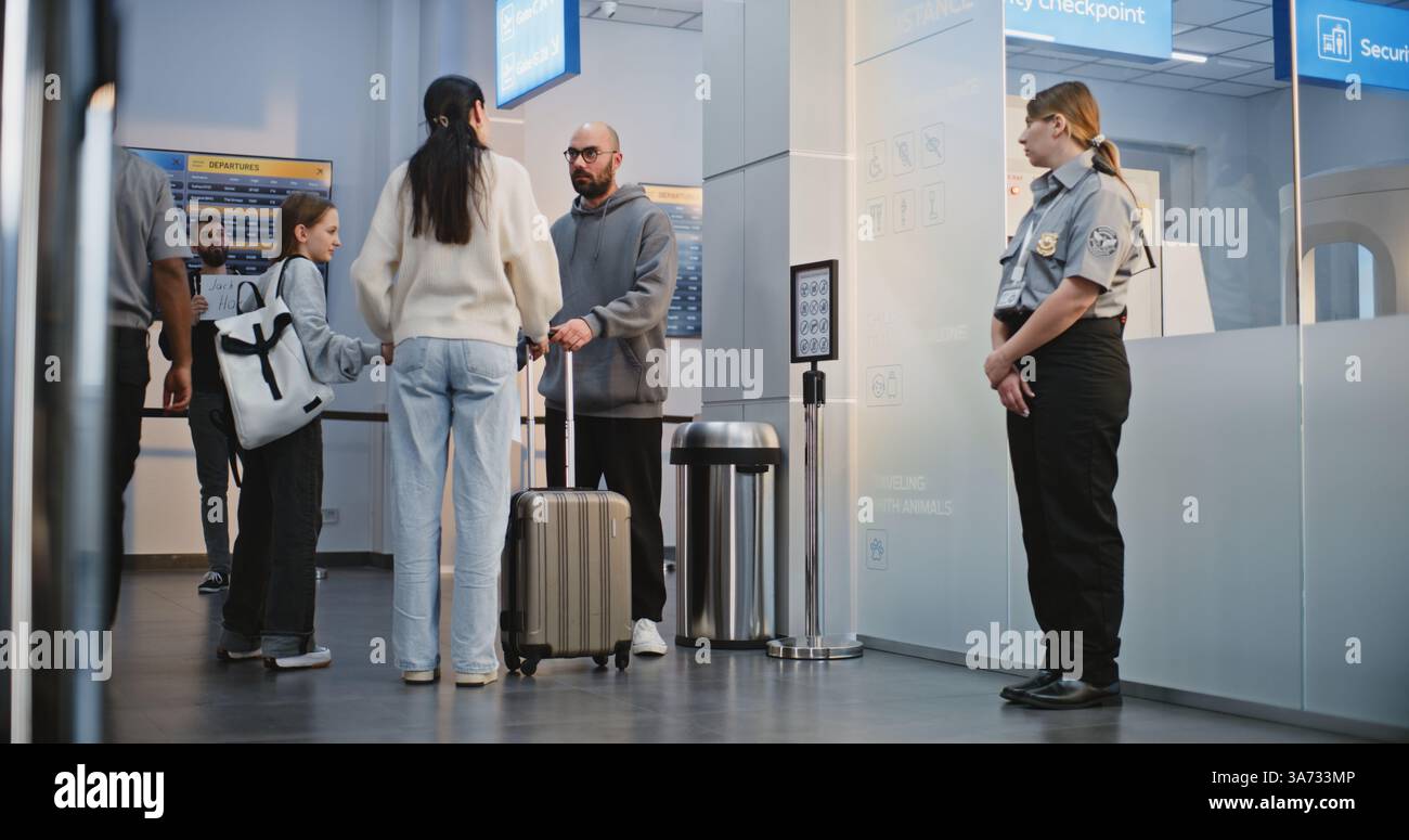 International Airport Terminal: Airport Greeter Holding Name Sign ...