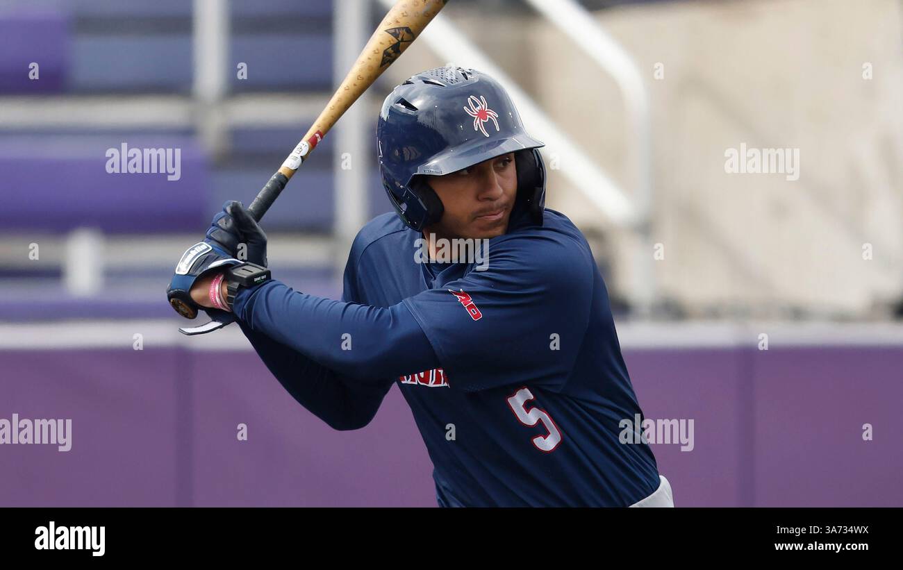Richmond outfielder Aaron Whitley (5) during an NCAA baseball game ...