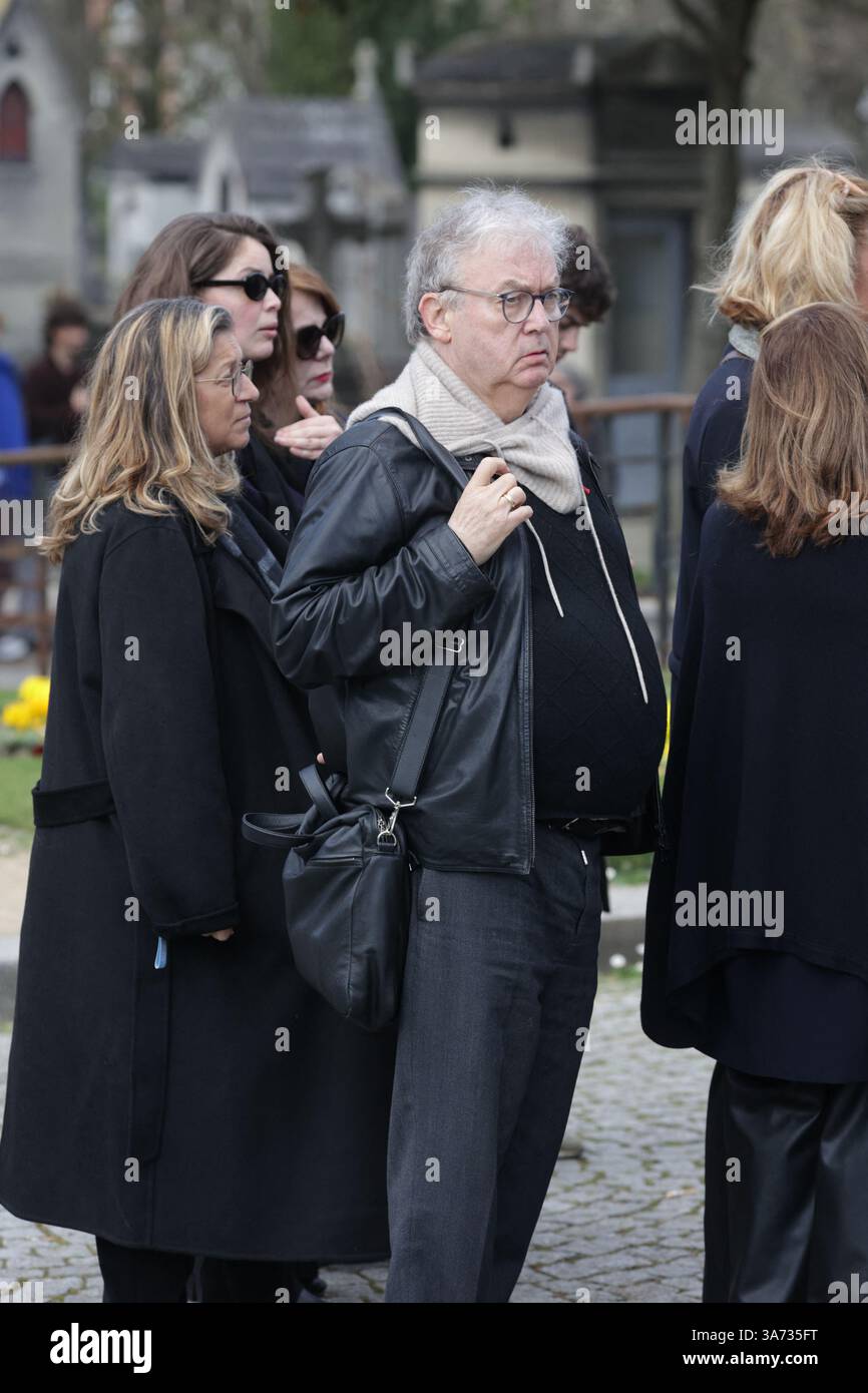 Dominique Besnehard arriving to the funeral of Belgian actress Emilie ...