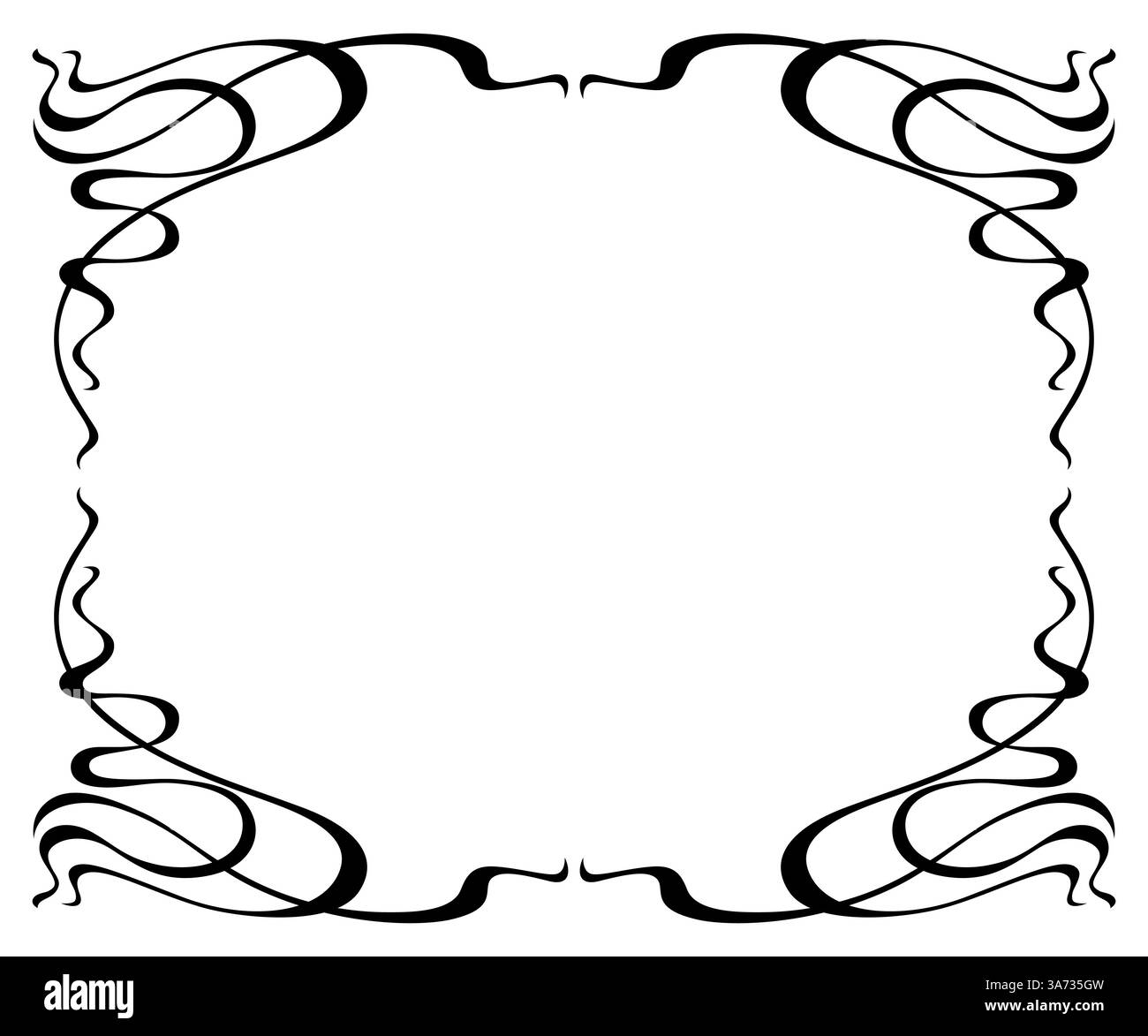 Frame in art nouveau style. Decorative curl element Stock Vector Image ...