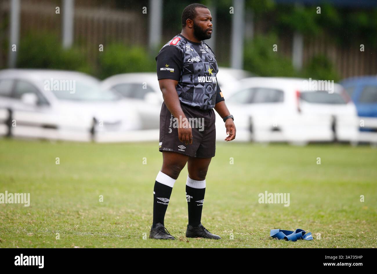 DURBAN, SOUTH AFRICA - MARCH 26: Ox Nche of the Hollywoodbets Sharks ...