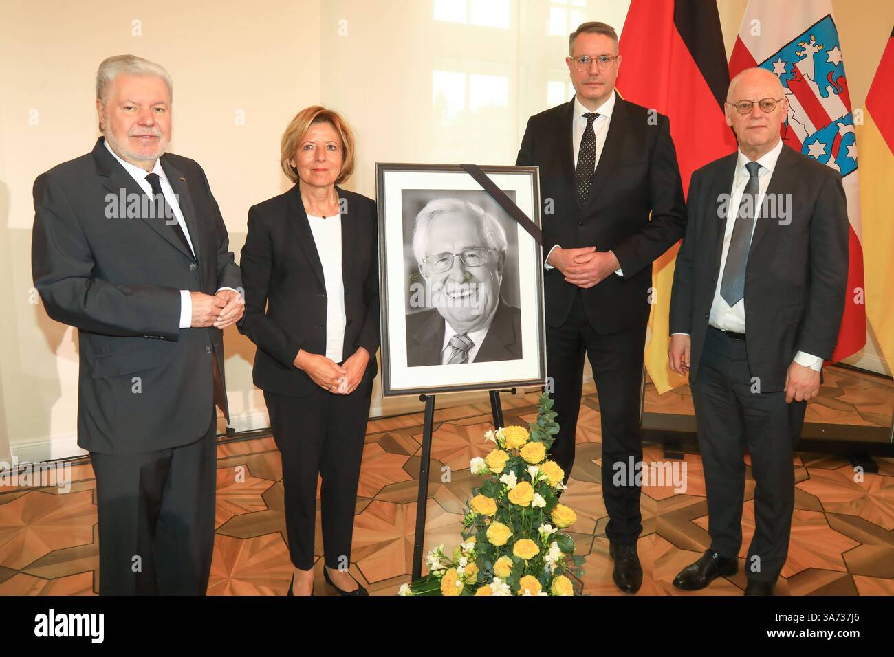 Trauerstaatsakt für Bernhard Vogel Mainz, 25.3.2025 Kurt Beck, Malu ...