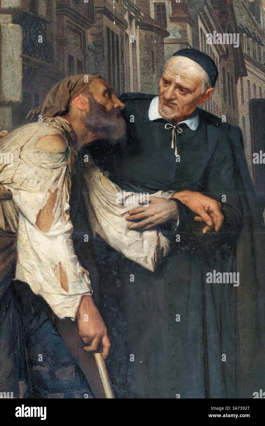 Helping saint of the roman catholic church vincent de paul hi-res stock ...