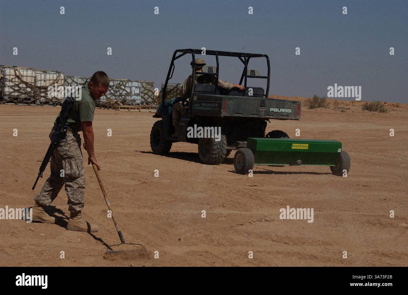 Apr 26, 2004; Al Asad, Iraq; Sgt. ROGER D. HOEFT, assistant crew leader ...