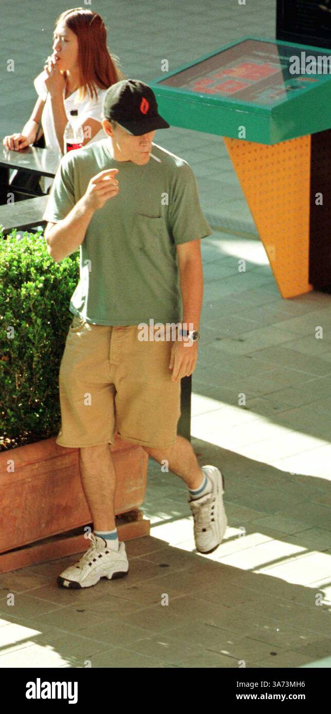 Jul 05, 1998; Beverly Hills , CA , USA; Actor MATT DAMON lights up a ...