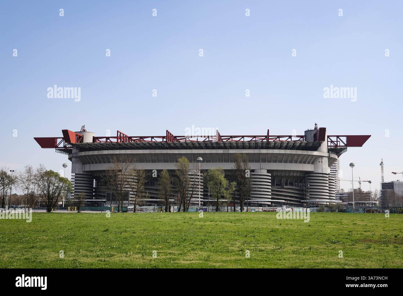 Milan, Italy. 26th Mar, 2025. Milan, San Siro Stadium on the day of the ...