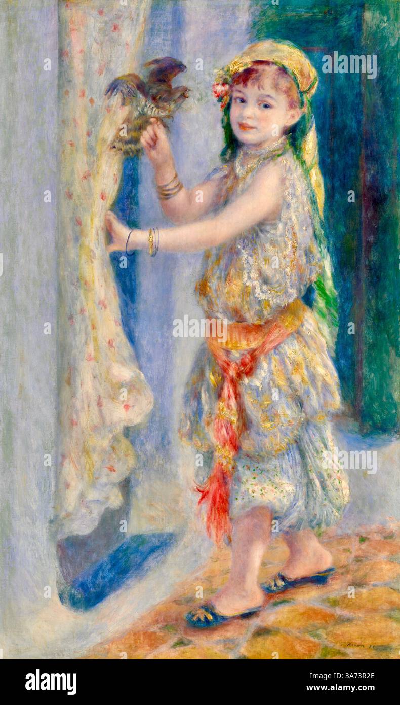Pierre-Auguste Renoir, Child with a Bird (Mademoiselle Fleury in ...