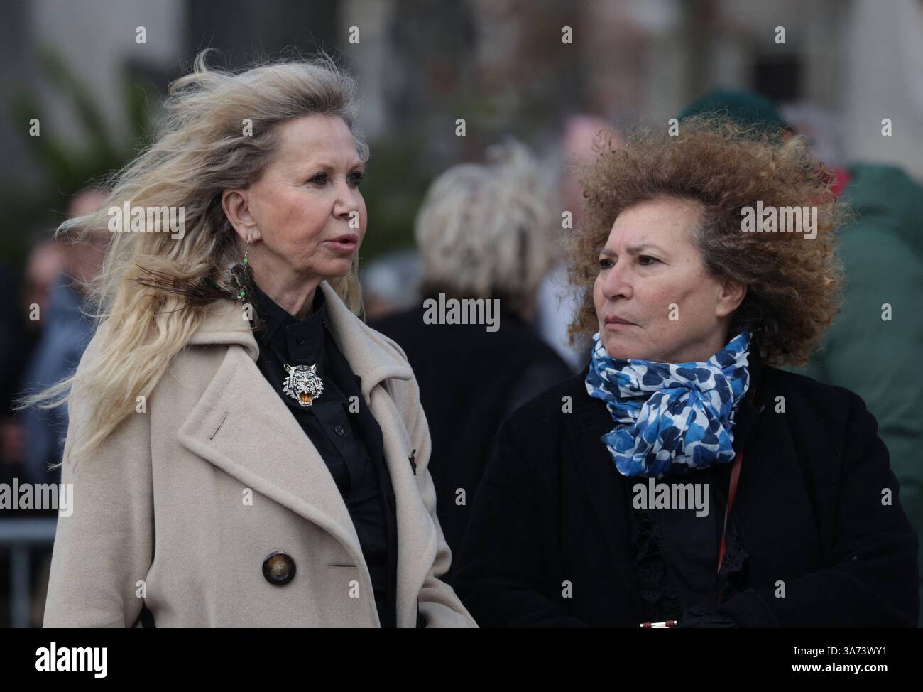 Fiona Gelln arriving to the funeral of Belgian actress Emilie Dequenne ...