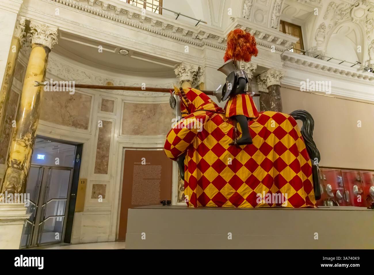 Imperial Armoury of Austria in Vienna. Medieval ages knights armor ...