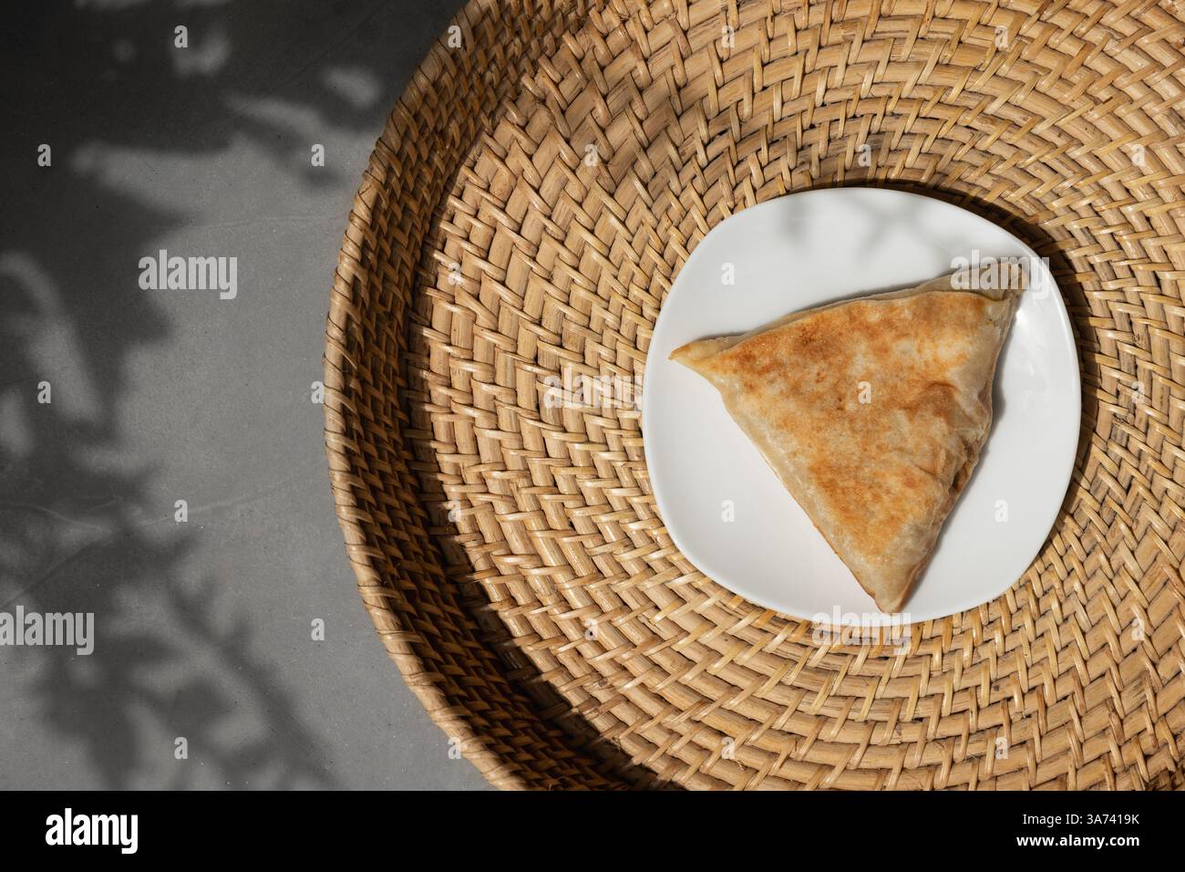 Vegetable roti in plate. Typical type of evening snack or breakfast in ...