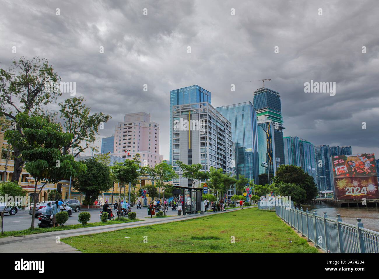 Ho Chi Minh City (ex Saigon), Vietnam. Skyscrapers of the Vietnamese ...