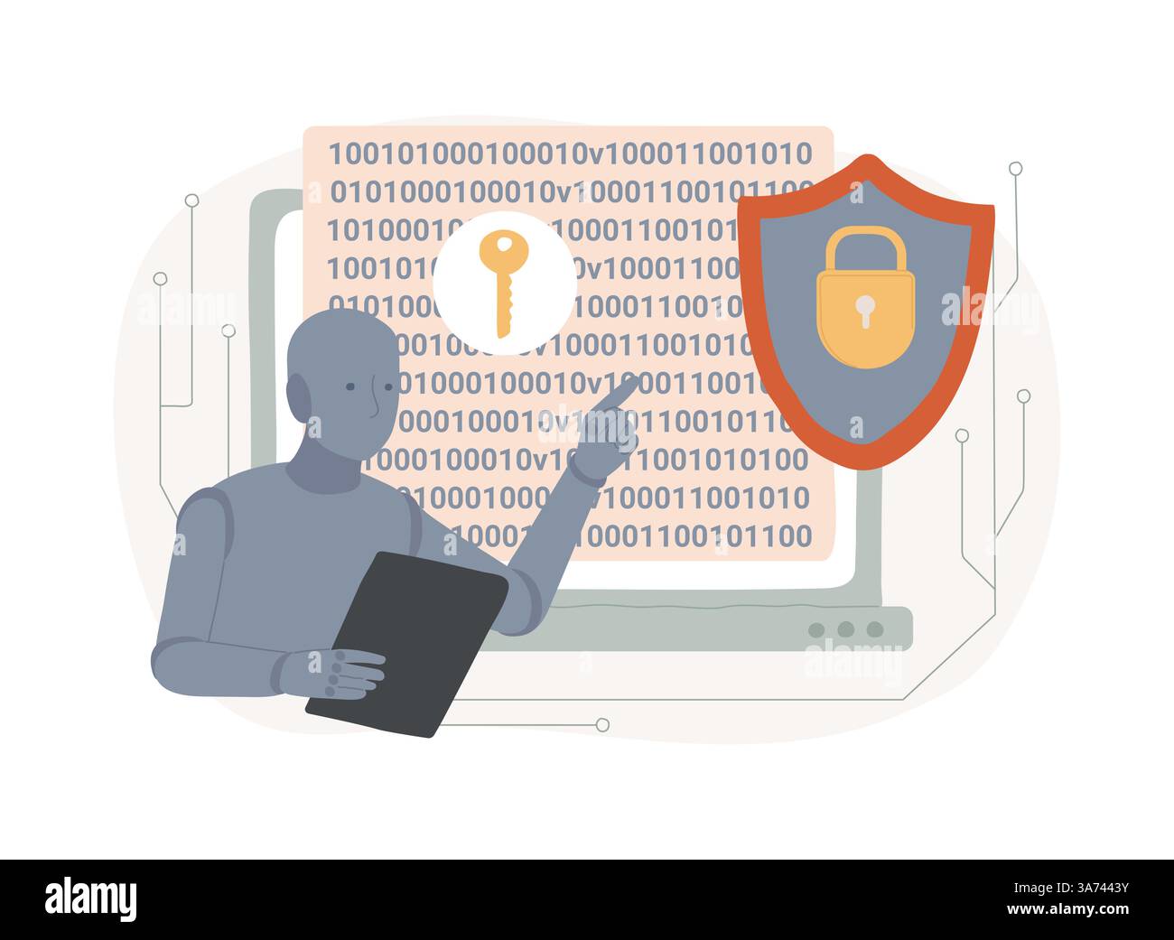 AI-Supported Encryption abstract concept vector illustration Stock Vector Image & Art - Alamy