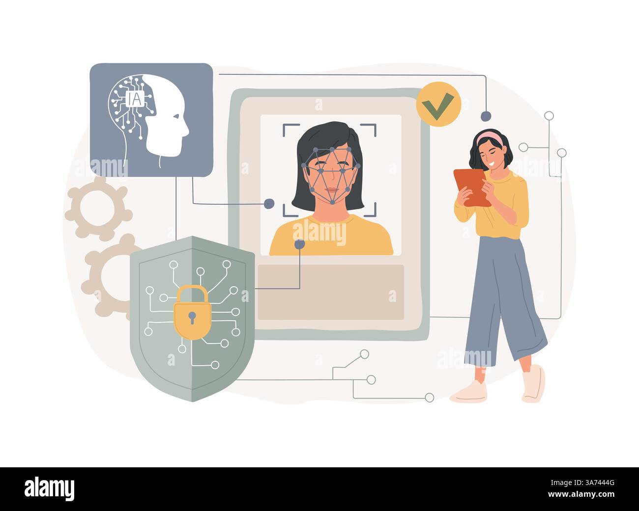 AI-Streamlined Identity Verification abstract concept vector illustration Stock Vector Image ...