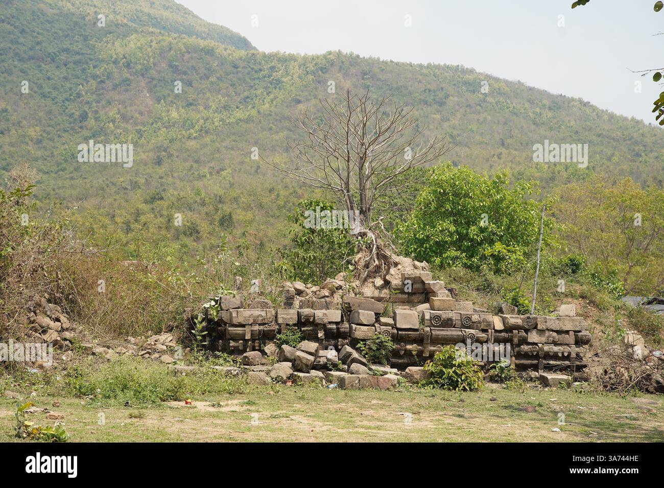 Ancient Kalyaneshwari temple of the Garh Panchakot site. Purulia, West ...